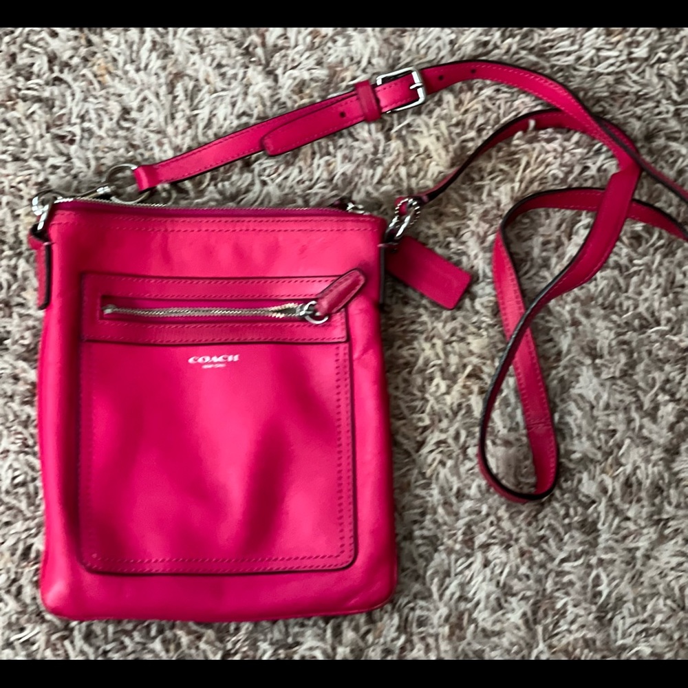 Coach Hot Pink Leather Crossbody - Gem